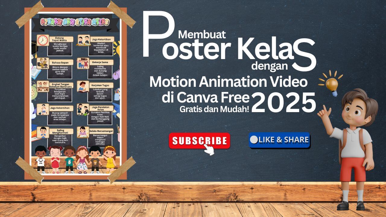 Membuat Poster Kelas dengan Motion Animation Video di Canva Free 2025 ...